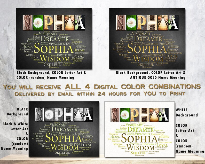 Sophia Name Sign Sophie Wall Art Décor Personalized Gift - Etsy