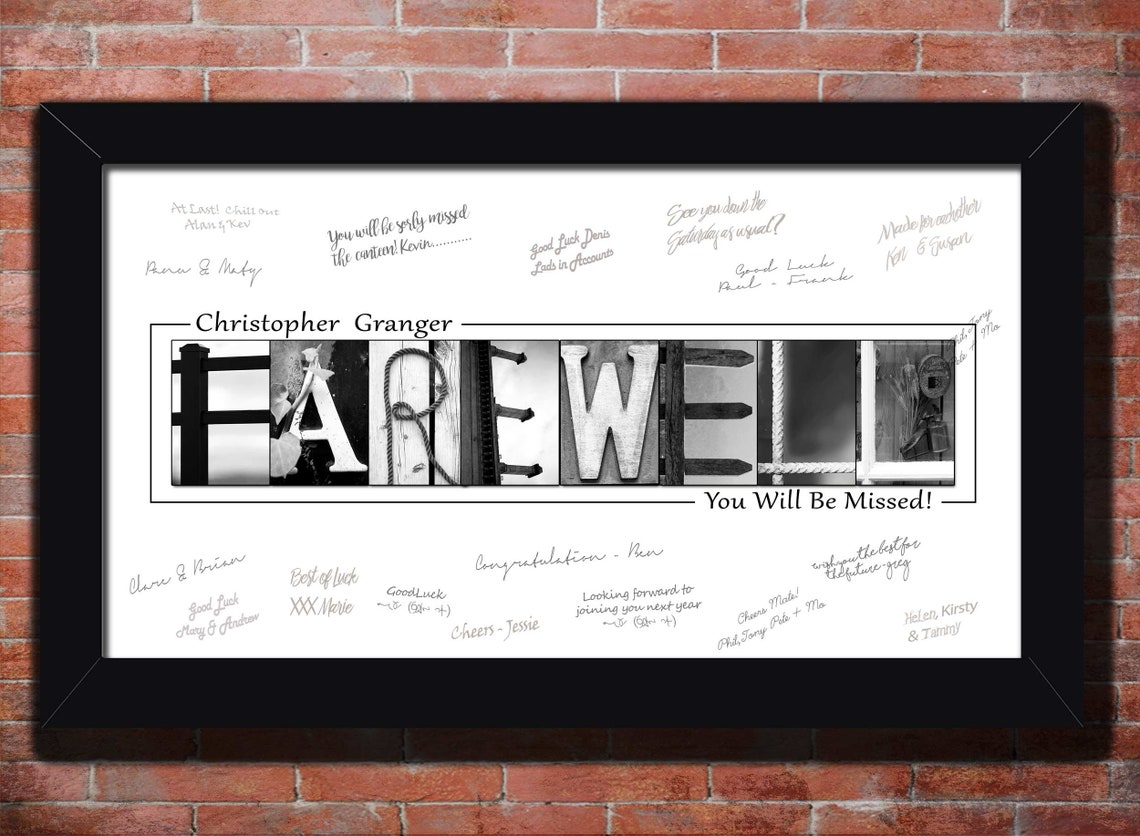 Going Away Gift Farewell Gifts for Friend Co-worker Staff Signable Gift ...