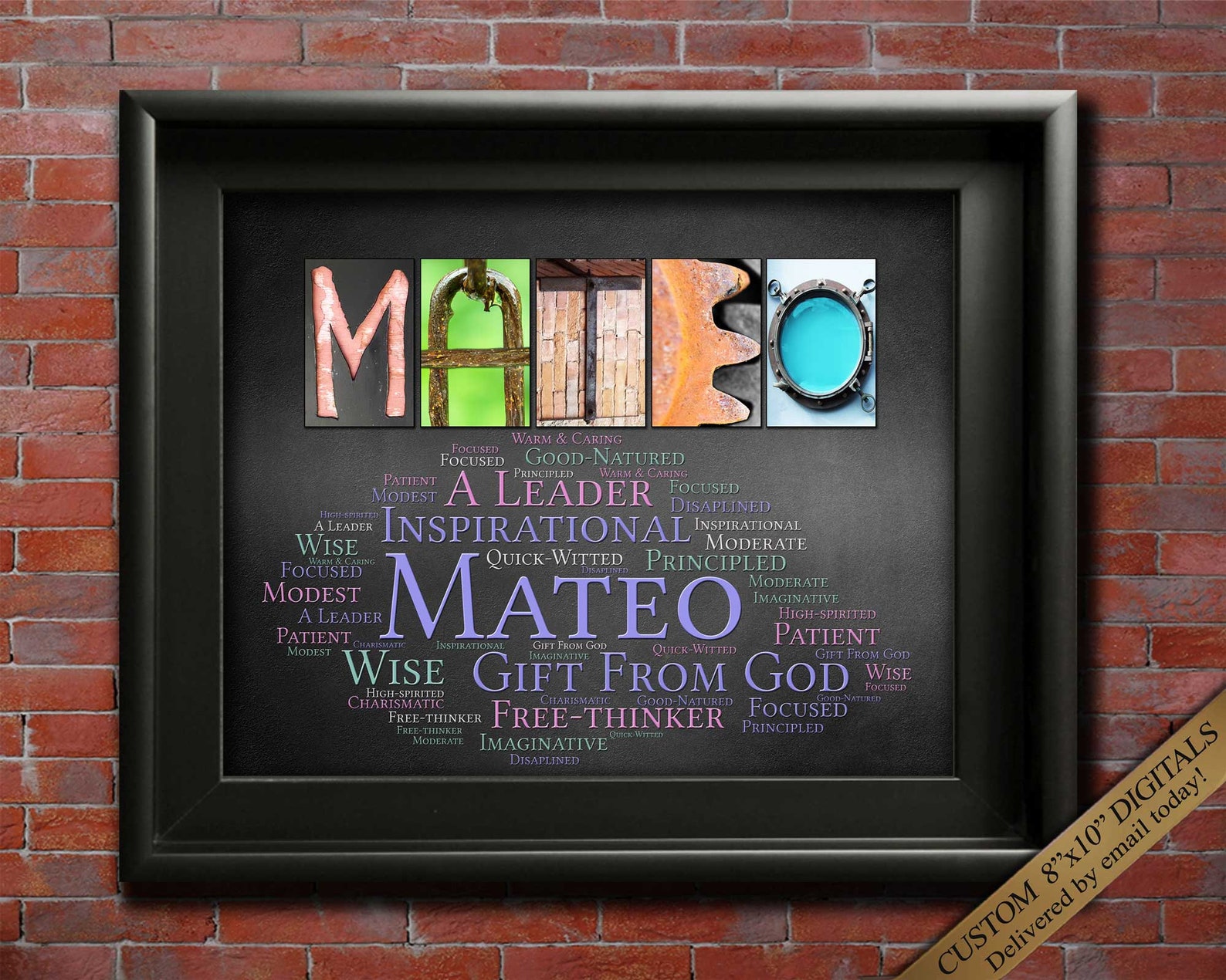 Mia Name Sign Wall Art Décor Personalized Gift Typography Poster ...