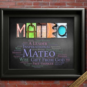 Mia Name Sign Wall Art Décor Personalized Gift Typography Poster ...