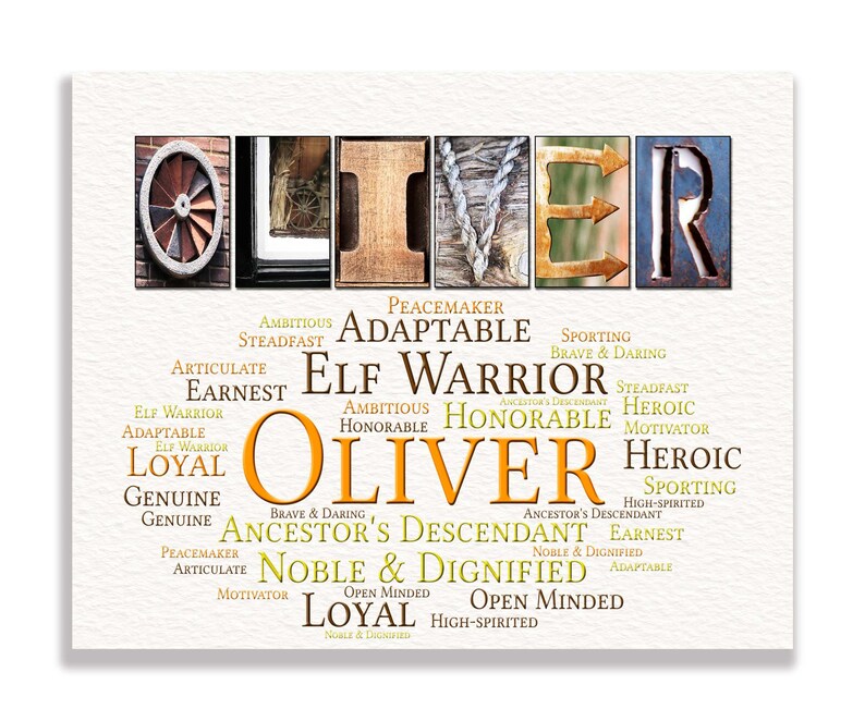 Origin of Name Gift Him Her Oliver Olivia Oakley Olive Owen - Etsy