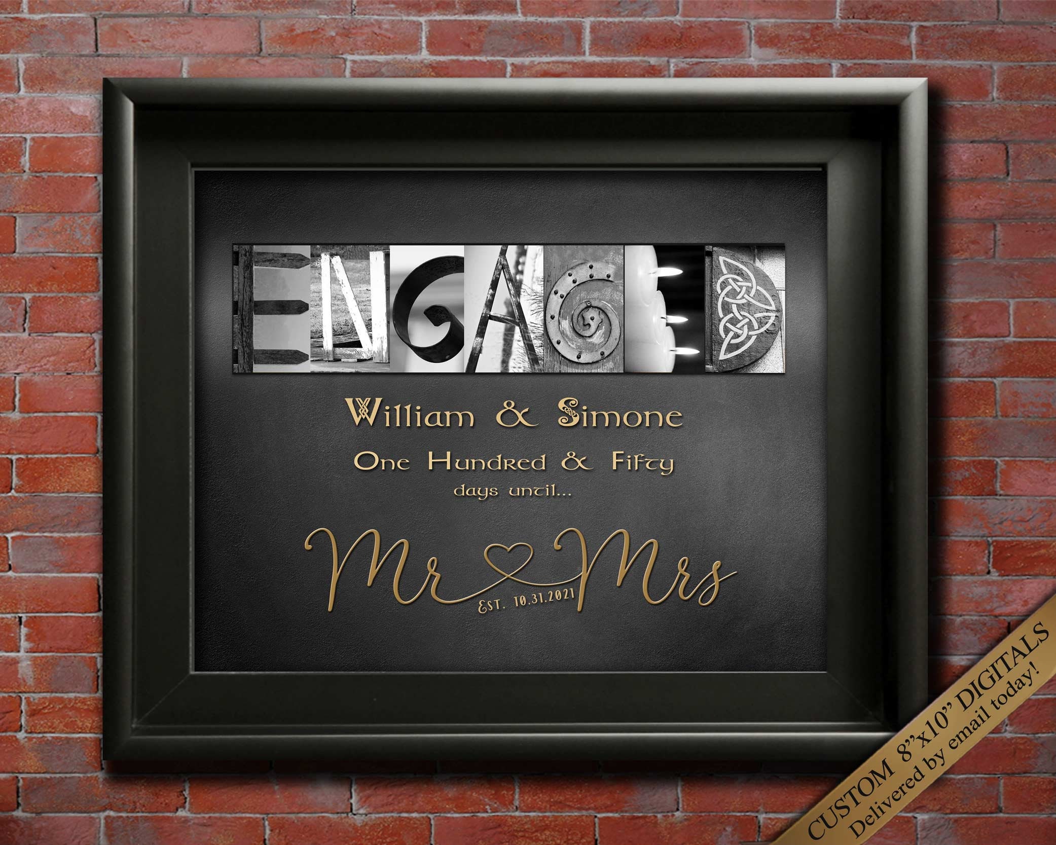 Engagement Gift for Couple Personalized Engagement Ornament - Etsy