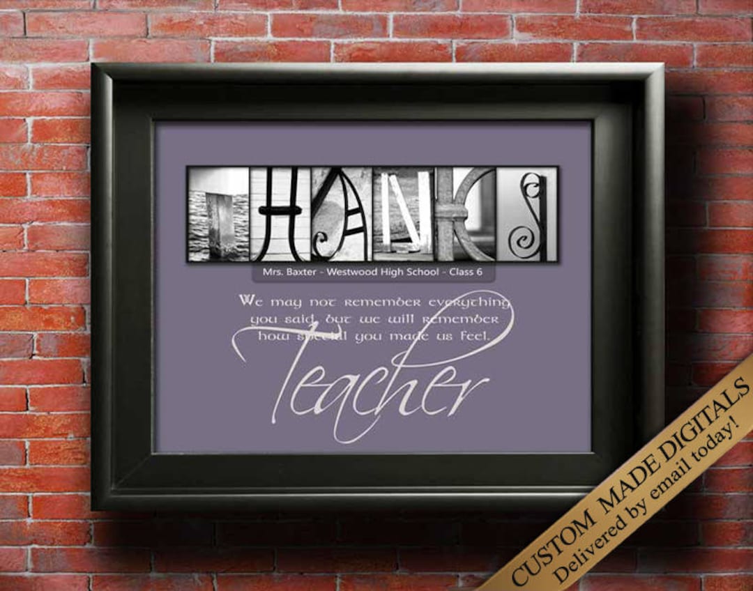 Teacher Gifts Thank You Teacher Gift Teacher Appreciation Gift From ...