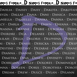 Name Art for Her Daisy Daniela Delilah Diana Dylan Dorothy Daphne ...