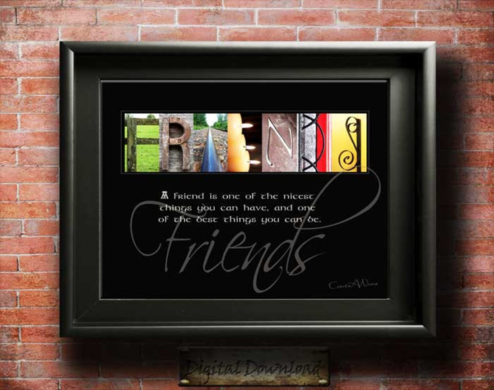 Friends Quote Gift Friendship Quote Gift for a Friend | Etsy