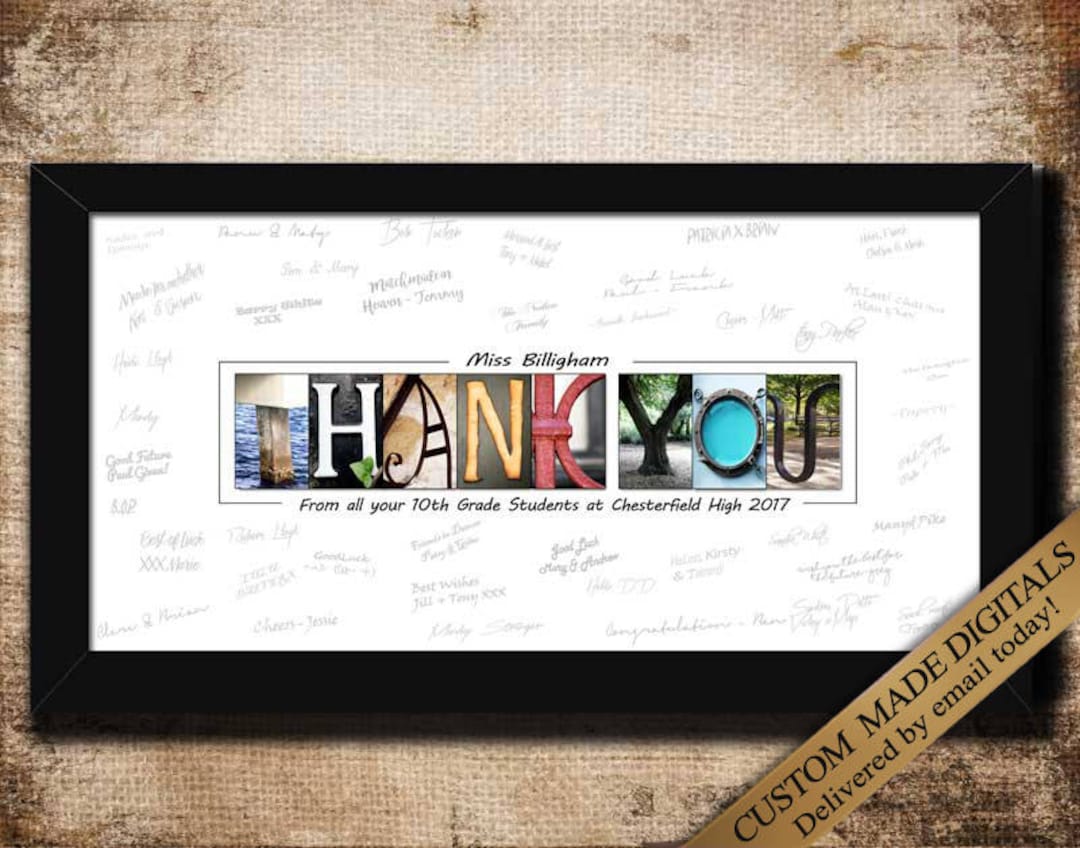 Thank You Teacher Gifts Appreciation Gift Pupil Student Class Gift ...