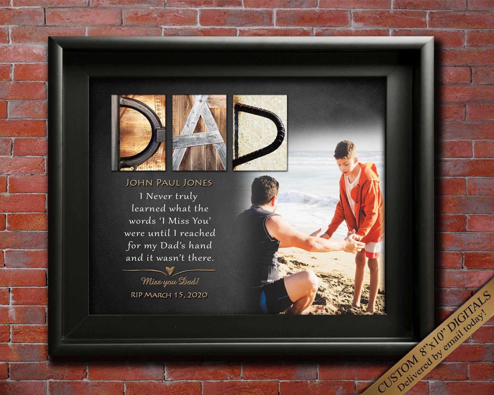 Loss of Father, in Memory of Dad Bereavement Gift, Dads Sympathy Gifts ...