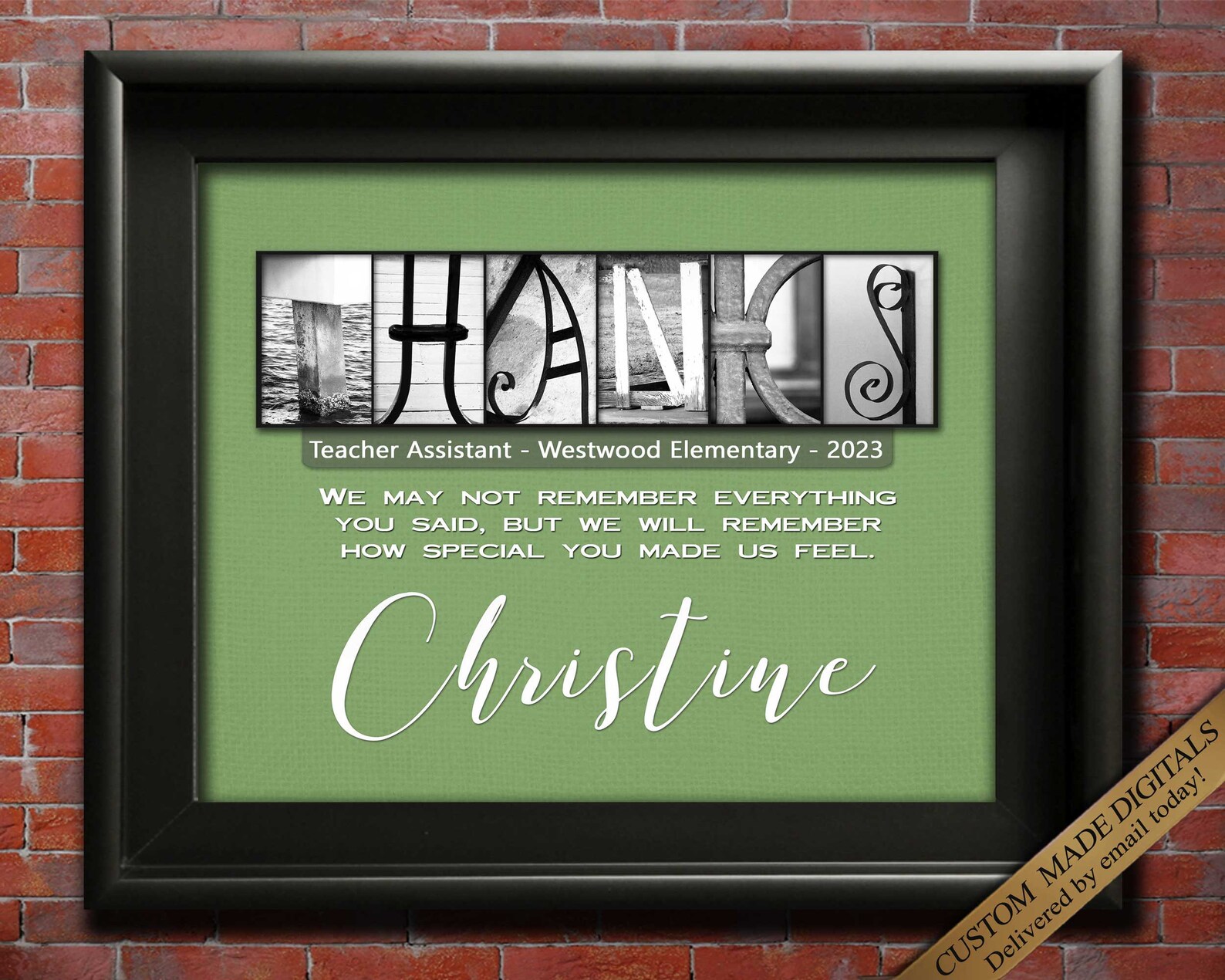 Teacher Assistant Gift Thank You Gift Teaching Assistant Appreciation ...