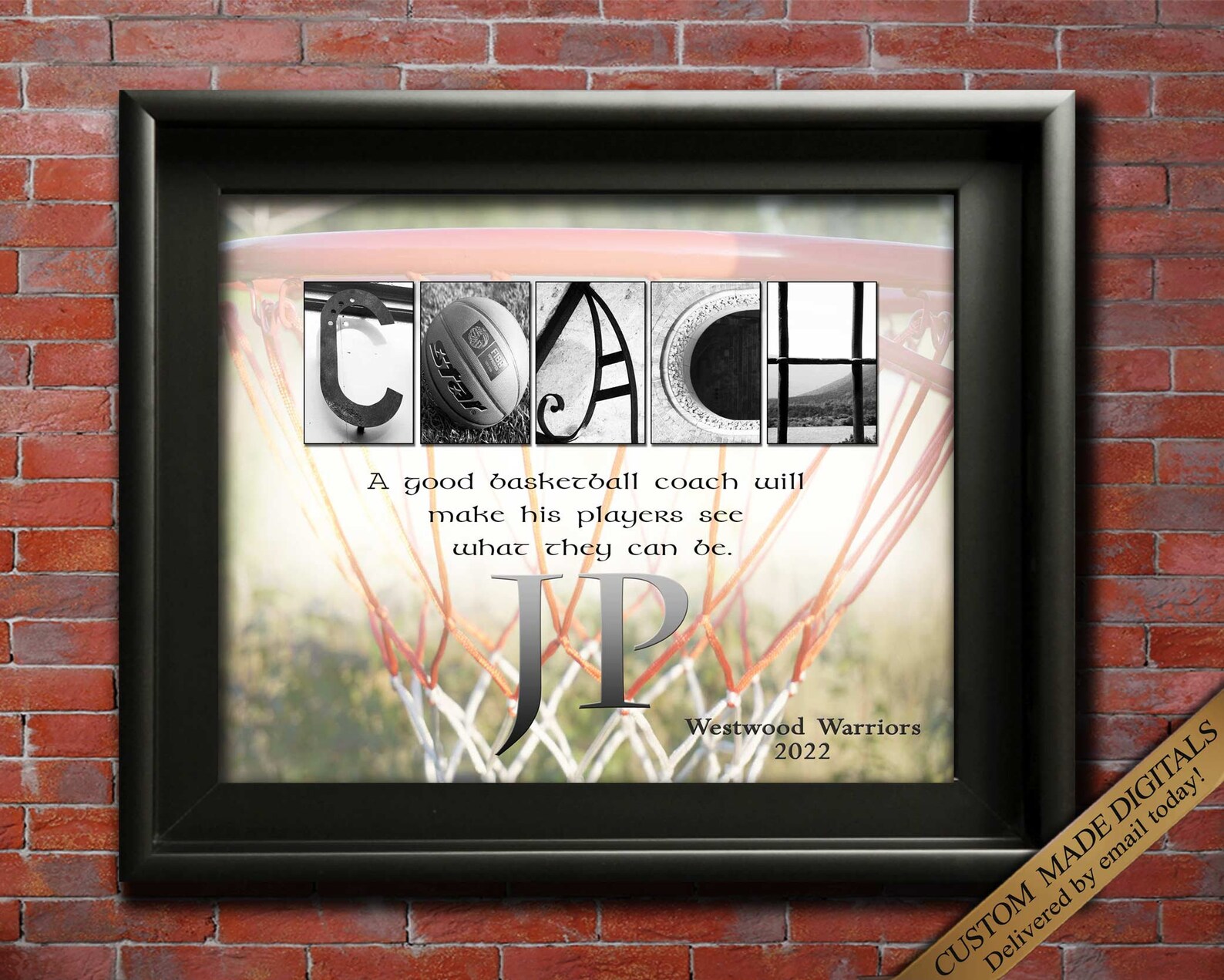 Basketball Coach Gift Personalized Basketball Gift Idea | Etsy