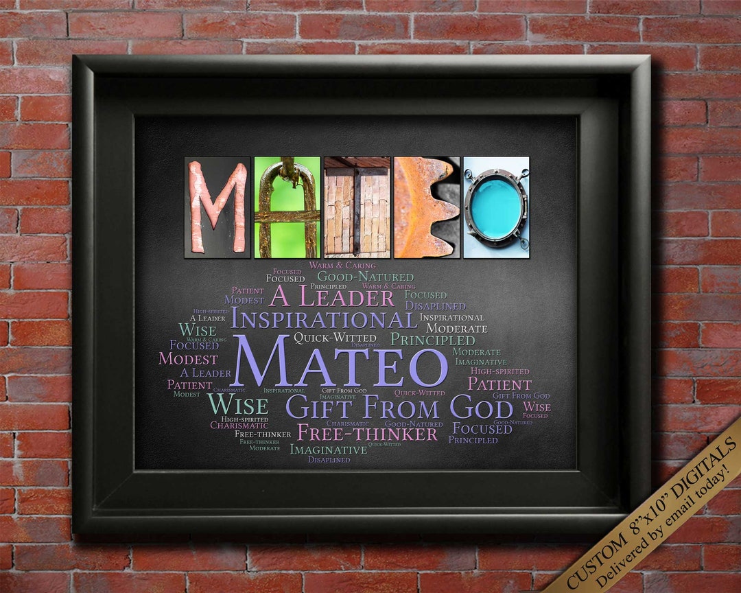 Spanish Name Sign Wall Art Personalized Gift Poster Name Meaning Like ...