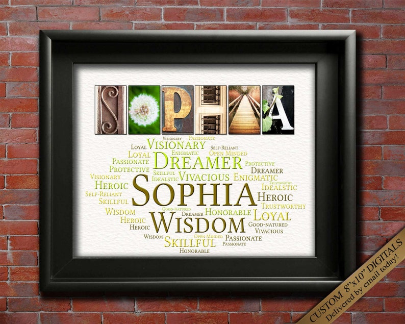 Sophia Name Sign Sophie Wall Art Décor Personalized Gift - Etsy
