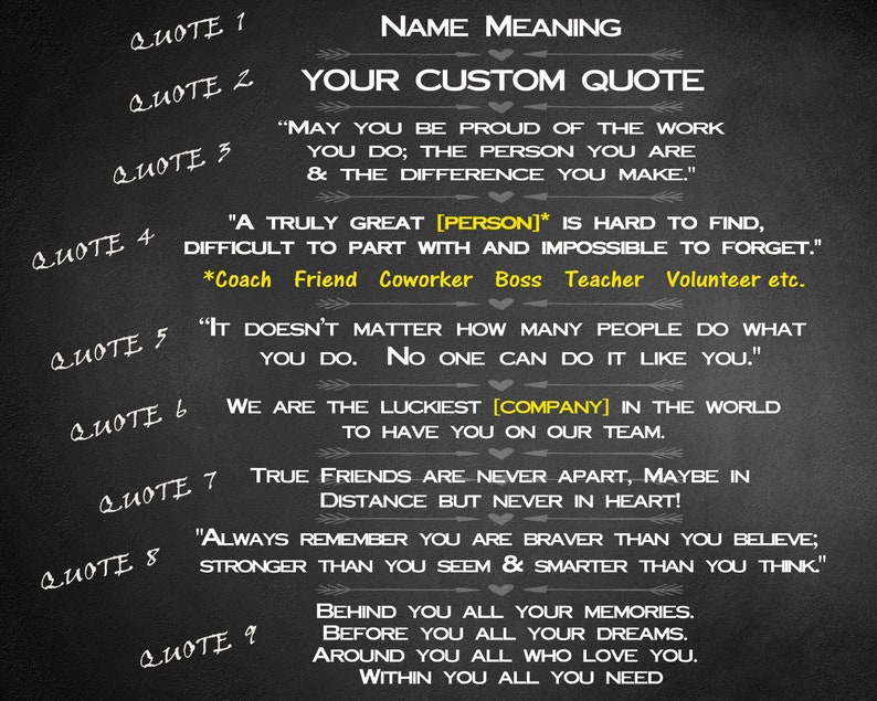 Personalized Gifts Name Meaning Custom Name Gift of Friendship - Etsy