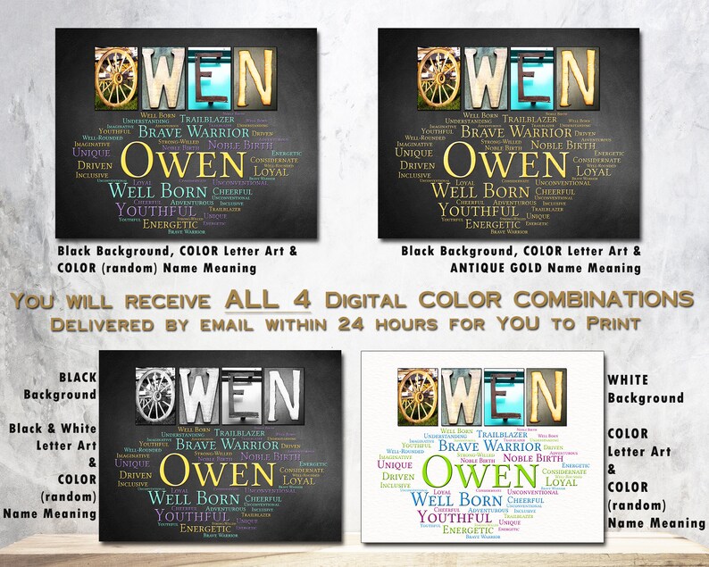 Origin of Name Gift Him Her Oliver Olivia Oakley Olive Owen - Etsy