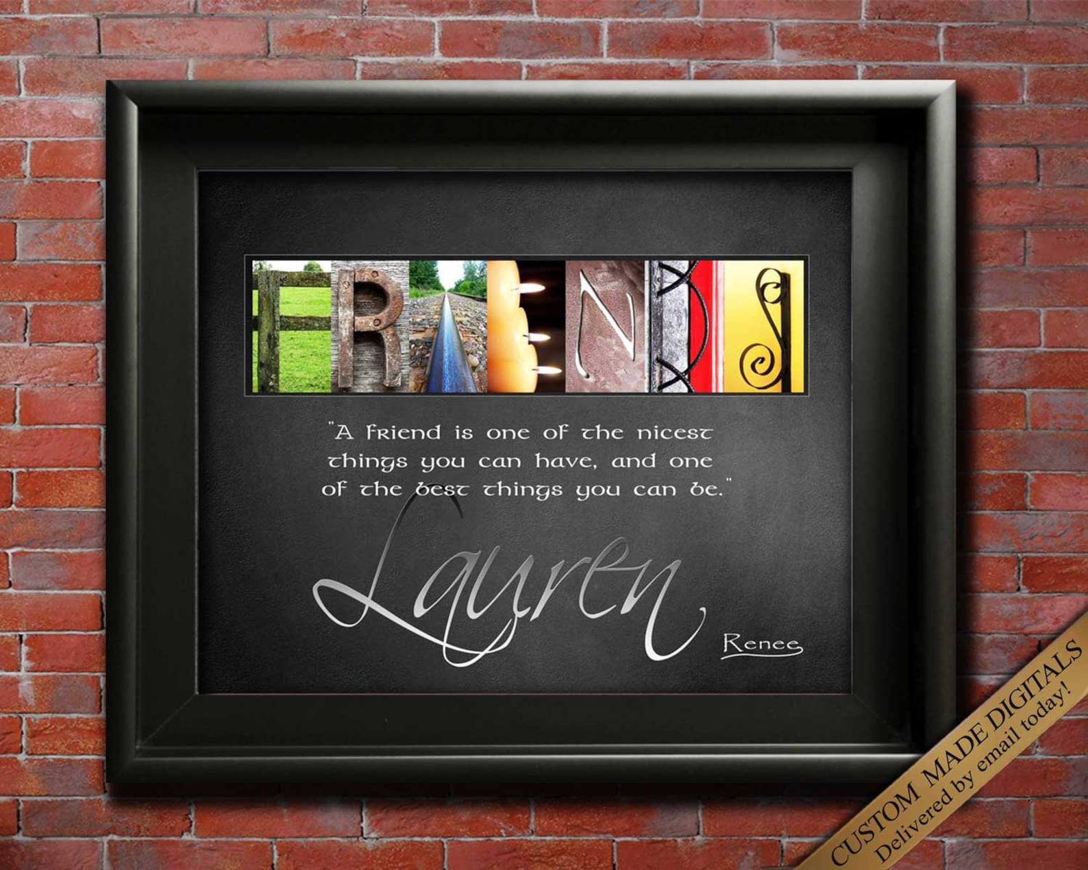 Friends Quote Gift Friendship Quote Gift for a Friend | Etsy