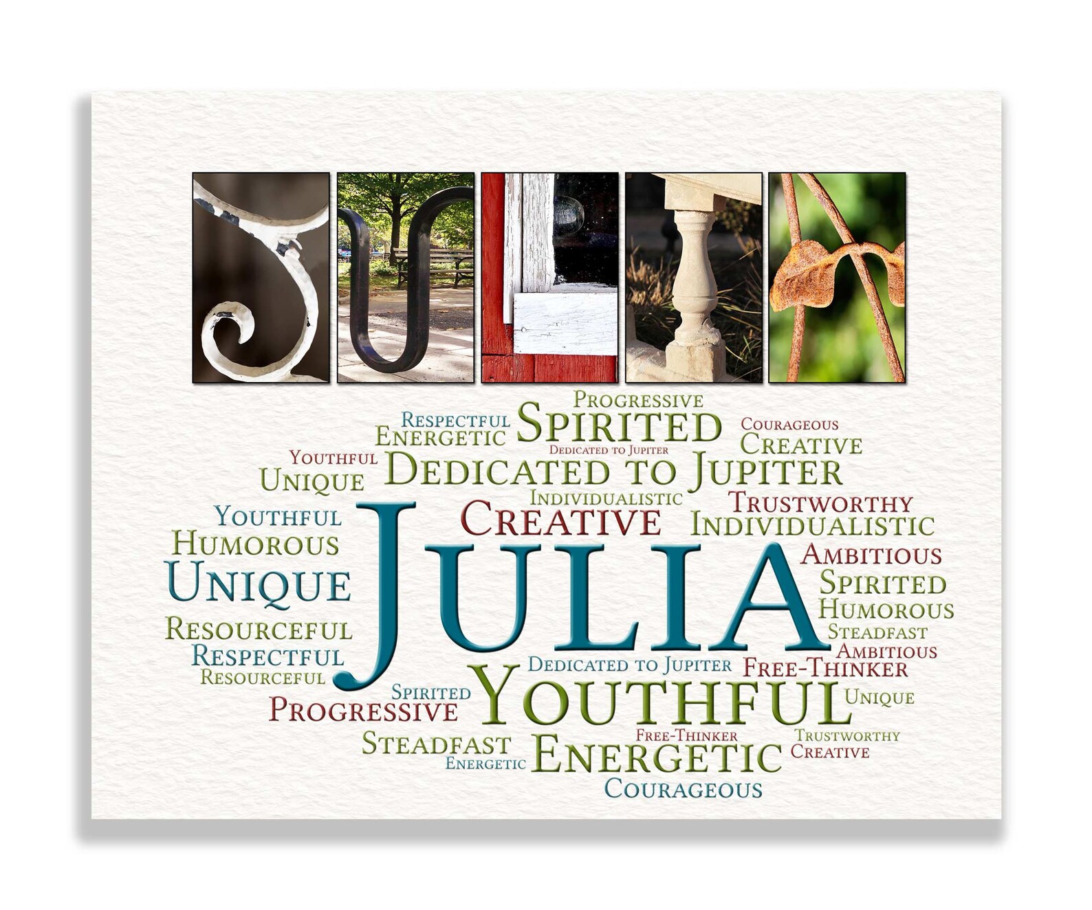 Julia Name Sign Juliana Wall Art Décor Personalized Gift Typography ...