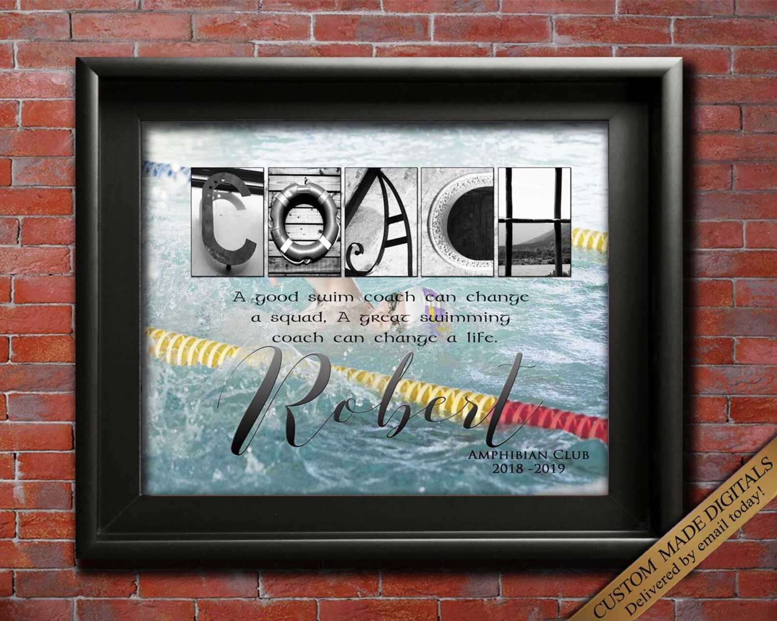 Swim Coach Gift Swimming Coach Personalized Swim Coach | Etsy