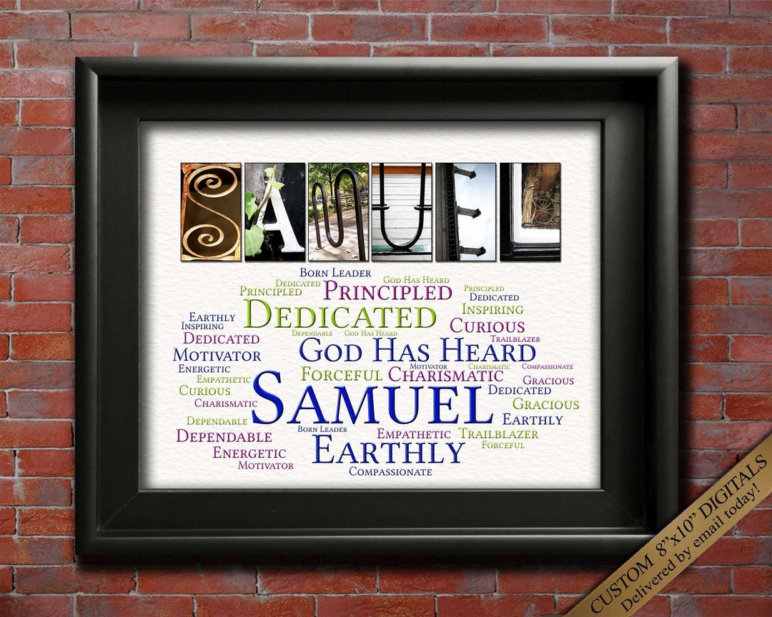 Name Sign Wall Art Décor Personalized Gift Typography Poster Printable ...