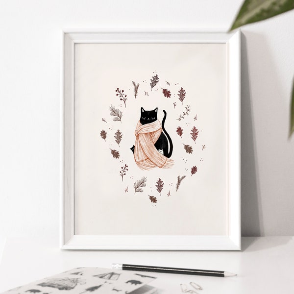 Cat Illustration - Etsy