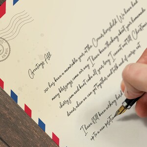 Vintage Air Mail Letterhead / 50 Sheets 8.5 X 11 Rustic Paper / Travel ...