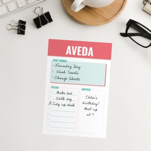 Colorful Daily to Do Personalized Sticky Note Pads / Modern Set of ...