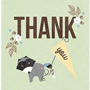 Woodland Animals Birthday and Thank You Note Card Assortment Pack / 36 ...