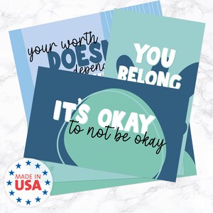 Mental Health Quote Cards / 50 Motivational Kindness Cards / 2.5” X 3 ...