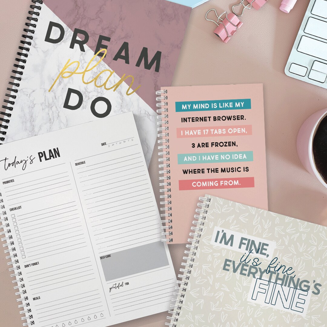 Choose Your Daily Planner Spiral Notebook, 120 Daily Planner Pages ...