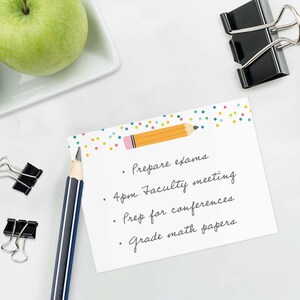 Cute Teacher Icons Sticky Note Pads / 4" X 3" Repositionable Classroom ...