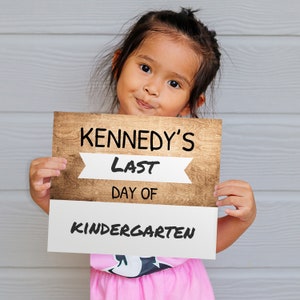 Minimalistic First & Last Day of School Personalized Name Sign / 10" X ...