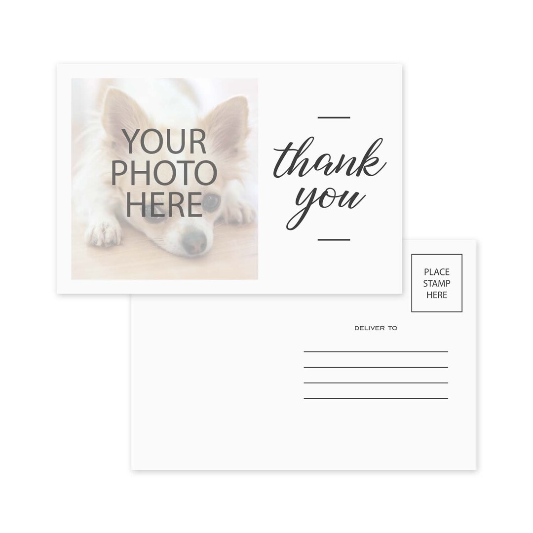 Custom Photo Thank You Postcards: Personalized 4x6 Mailing Cards - Set ...