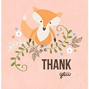 Woodland Animals Birthday and Thank You Note Card Assortment Pack / 36 ...