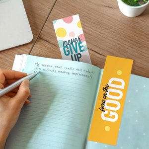 Modern Motivational Bookmark Assortment / 2 X 6 Paper Bookmarks / Bulk ...