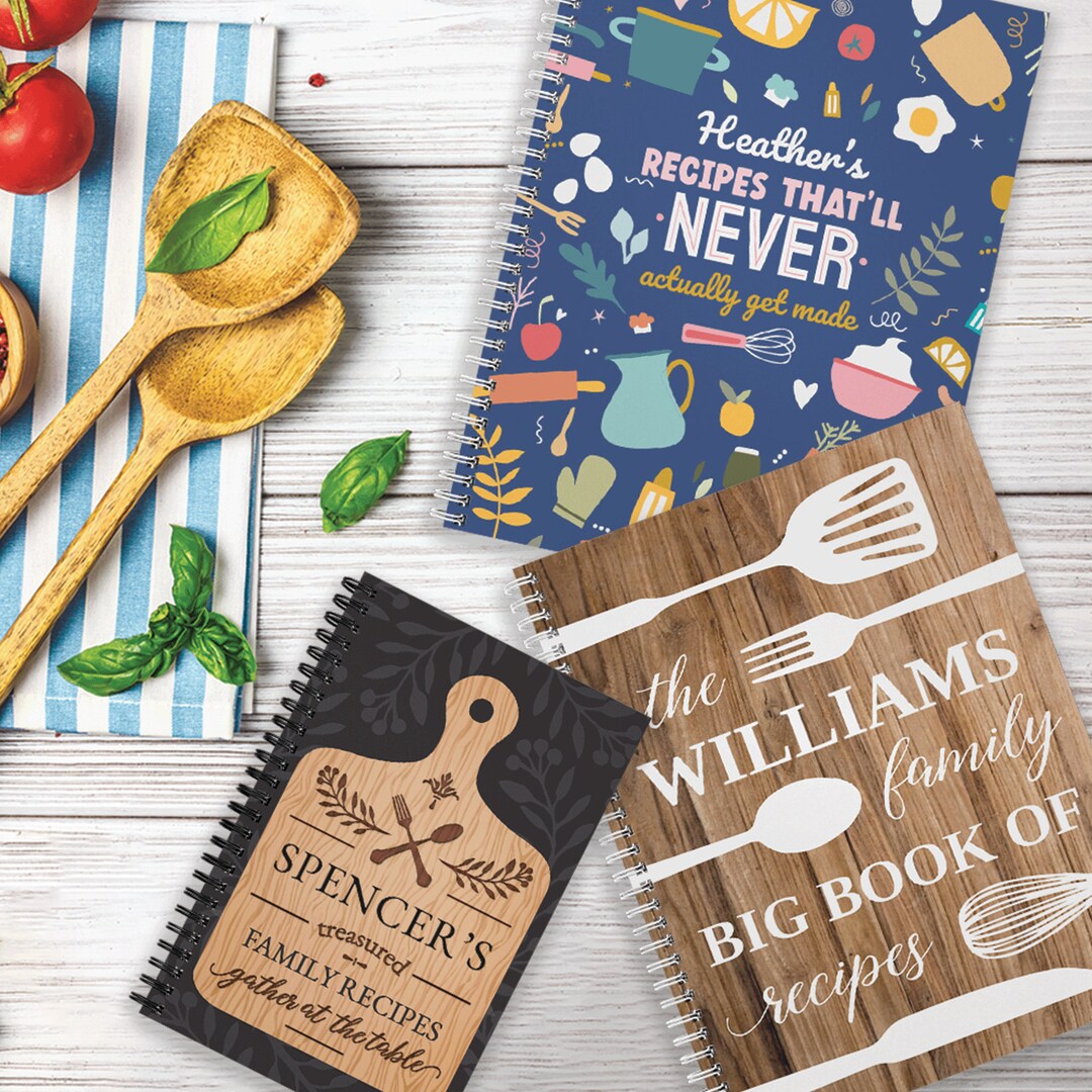 Personalized Recipe Notebook: Glossy Softcover, Wire-o Spiral - Etsy