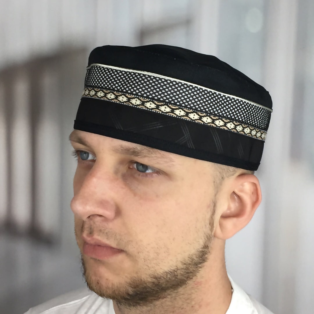 Muslim Kufi Hat Embroidered Soft Cotton Kufi Large Handmade Kufi Eid ...