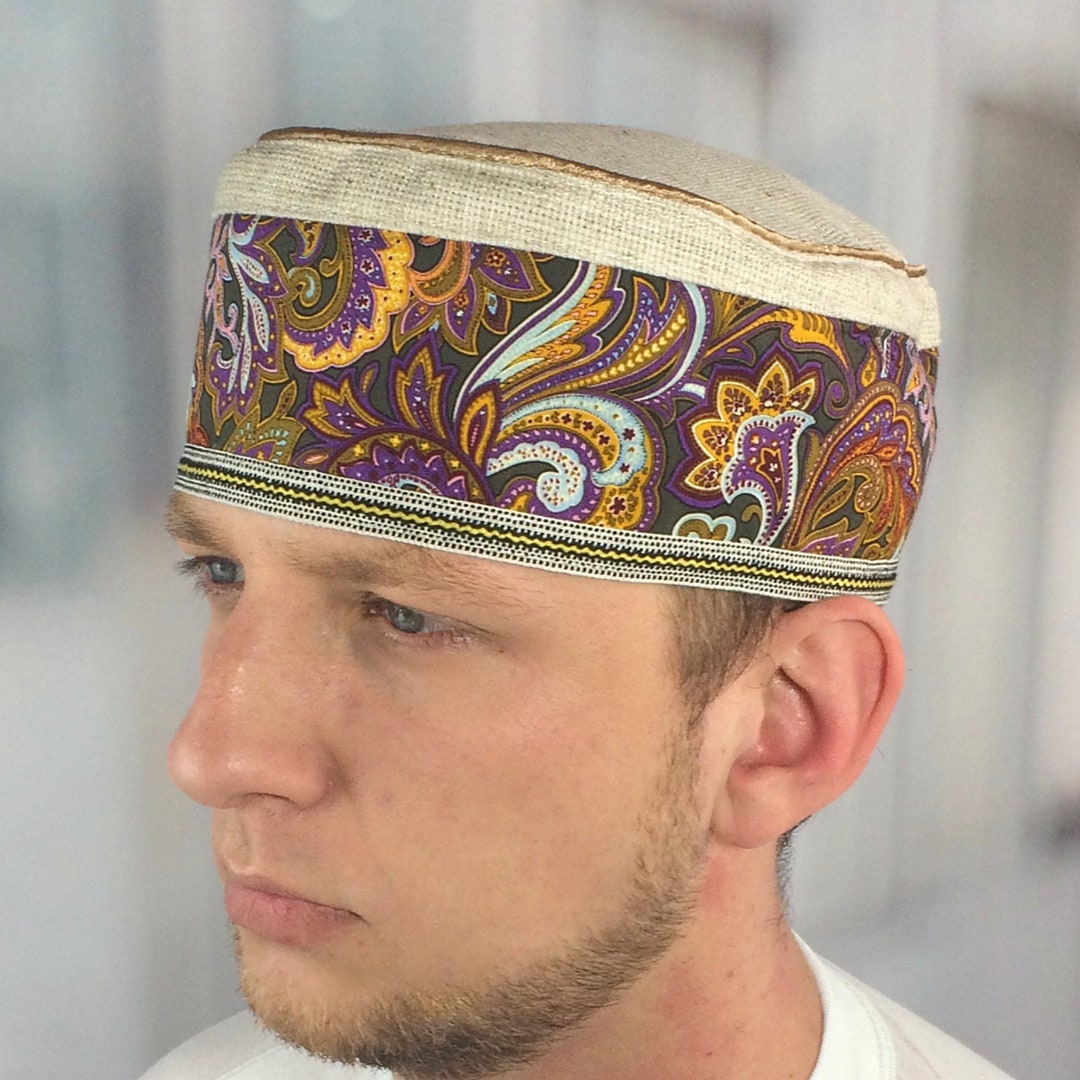 Omani Kufi Hat: Unique Muslim Prayer Cap, XL Size - Etsy