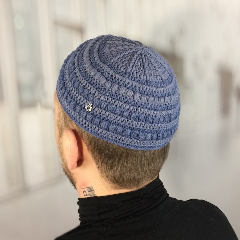 Large Star of David Kippah: Crochet Hanukkah Kippot, Yarmulke, Jewish ...