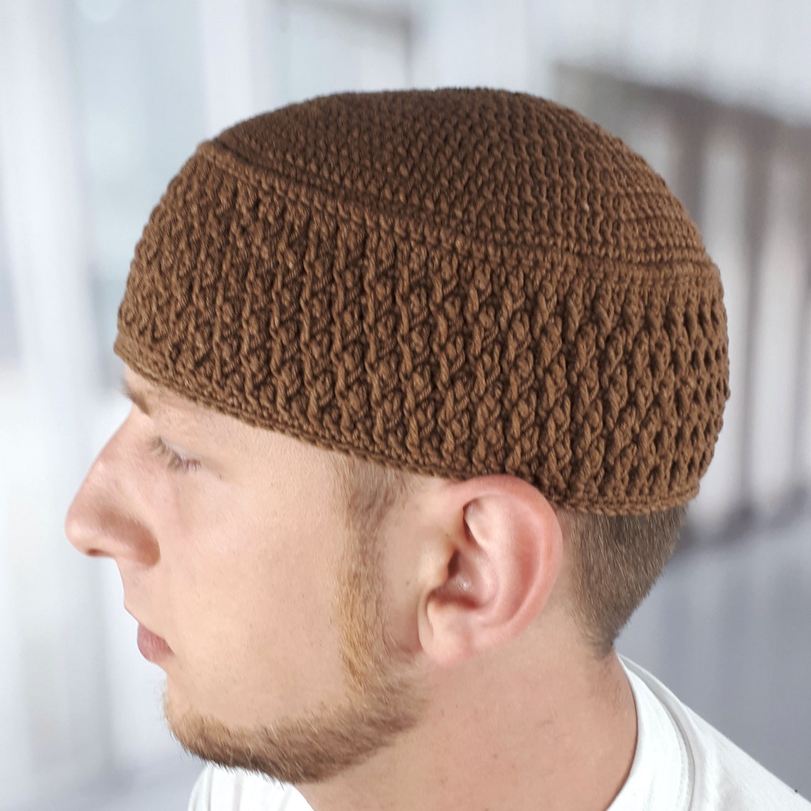 Kufi hat mens Muslim skull cap for men Weaving taqiyah Crochet | Etsy