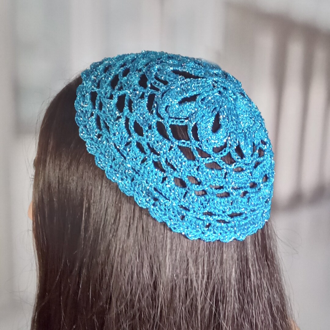 Shiny Lace Womens Kippot Jewish Crochet Kippah for Women Ladies Hiddur ...