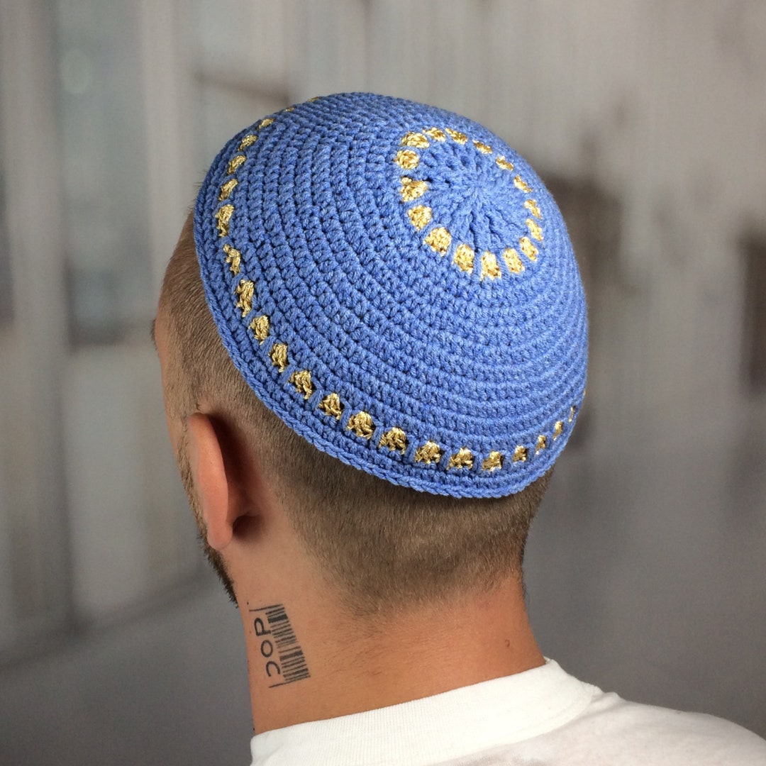 Knit Kippah: XXL Yarmulke, Jewish Wedding Bar Mitzvah Gift - Etsy
