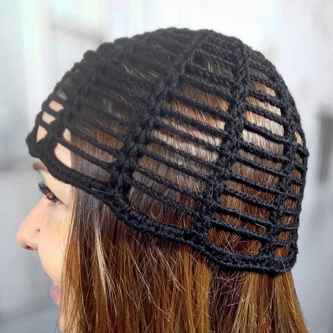 Womens Skullcap Crochet Hat Gold Boho Beanie Ladies Netted Spring Hat ...
