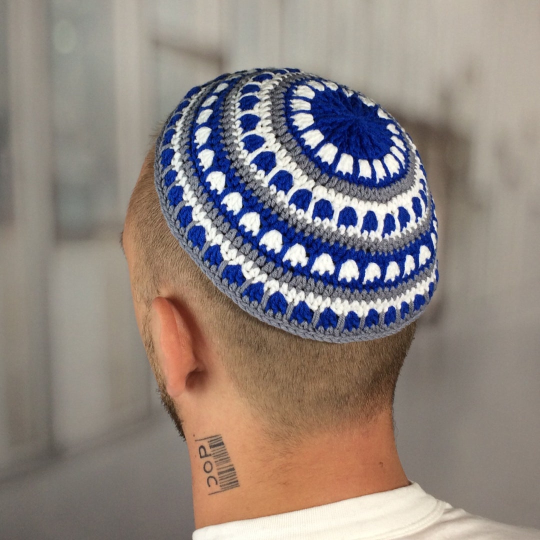 Frik Kippah Large Knit Kippah Custom Crochet Kippot Vs Yarmulke Jewish ...