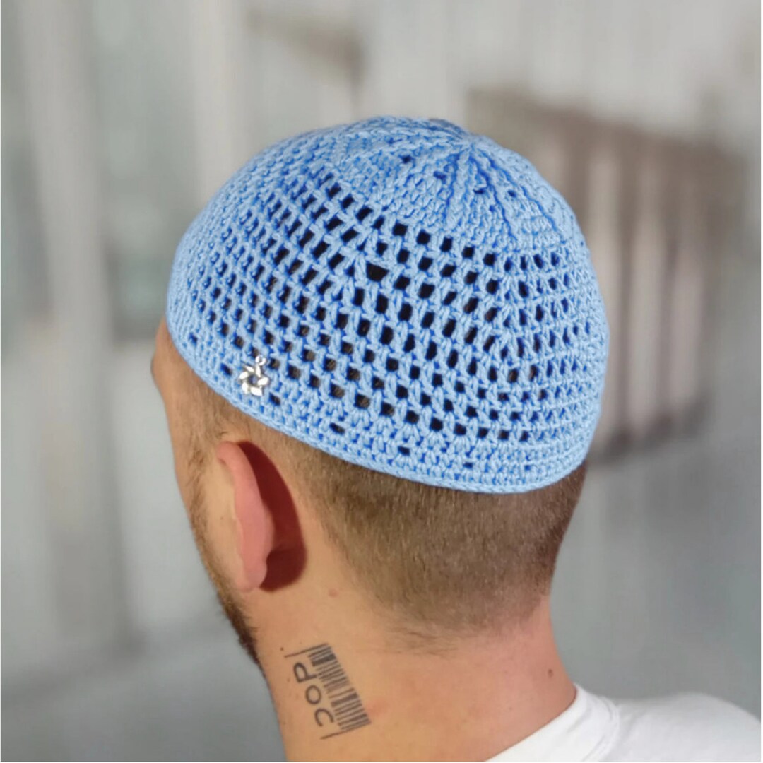 Breathable Bamboo Kippah Large Mesh Kippot Magen David Elastic Yarmulke ...