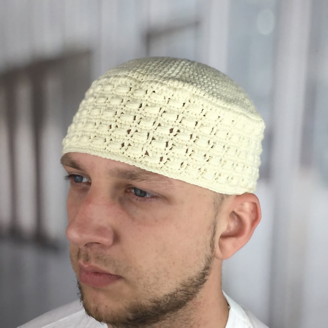 Hand Crocheted Cotton Kufi: Islamic Prayer Hat, Muslim Gift - Etsy