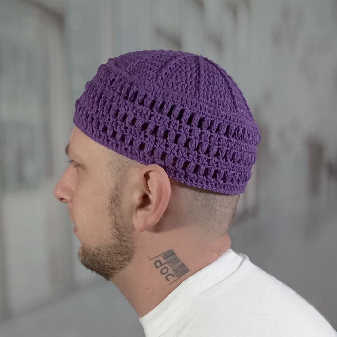 Knit Kufi for Men: Crochet Islamic Beanie, Prayer Cap - Etsy