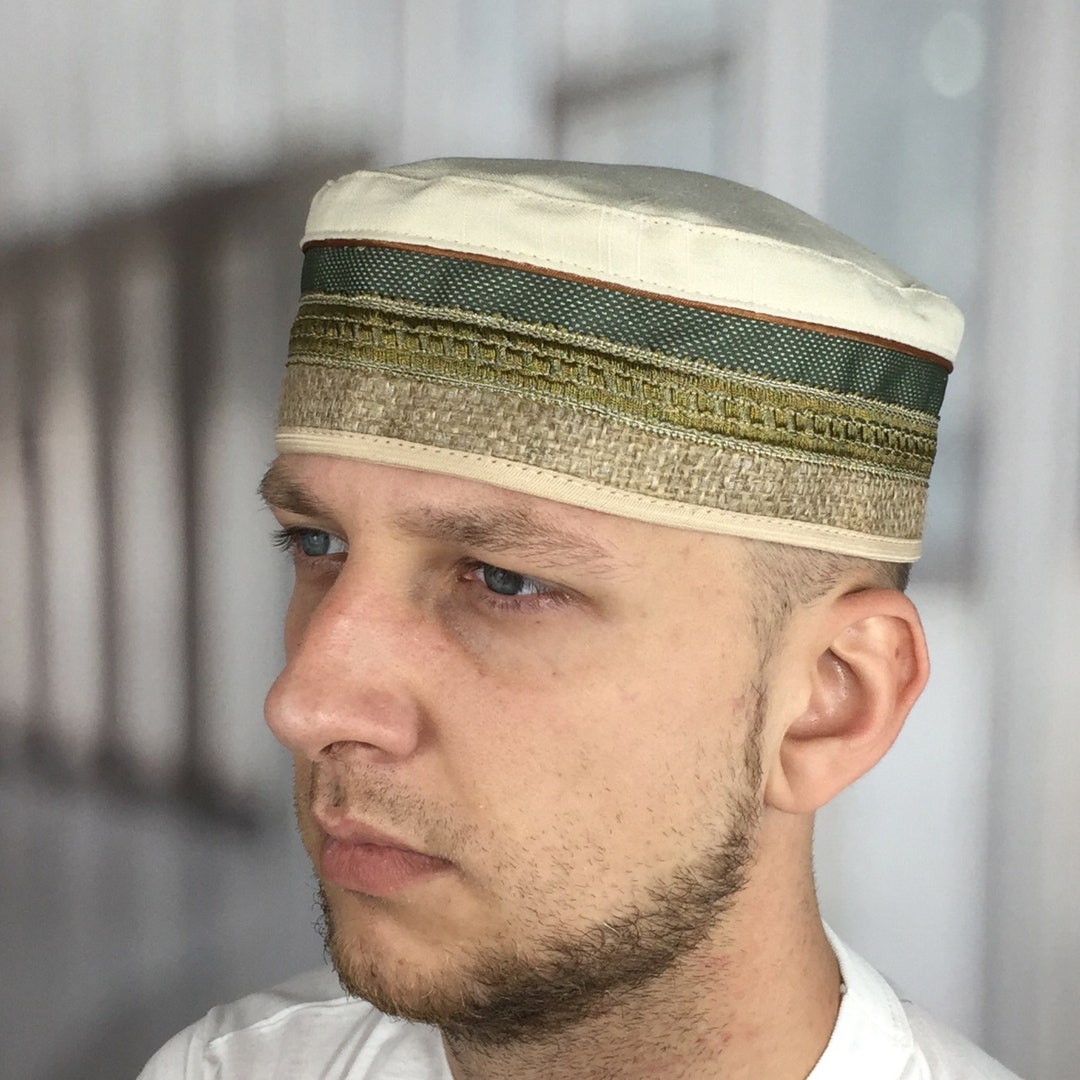 Muslim Kufi Hat Embroidered Soft Cotton Kufi From M to XXL Adjustable ...