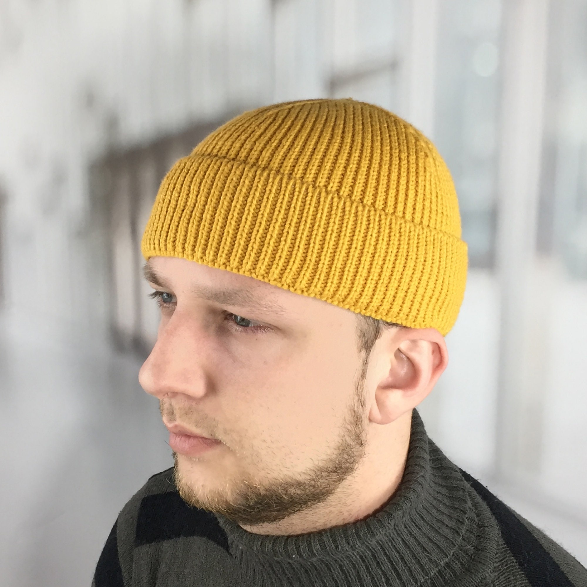 Mens Beanies Spring Hats Fisherman Beanie Wool Knitted Dockers - Etsy ...