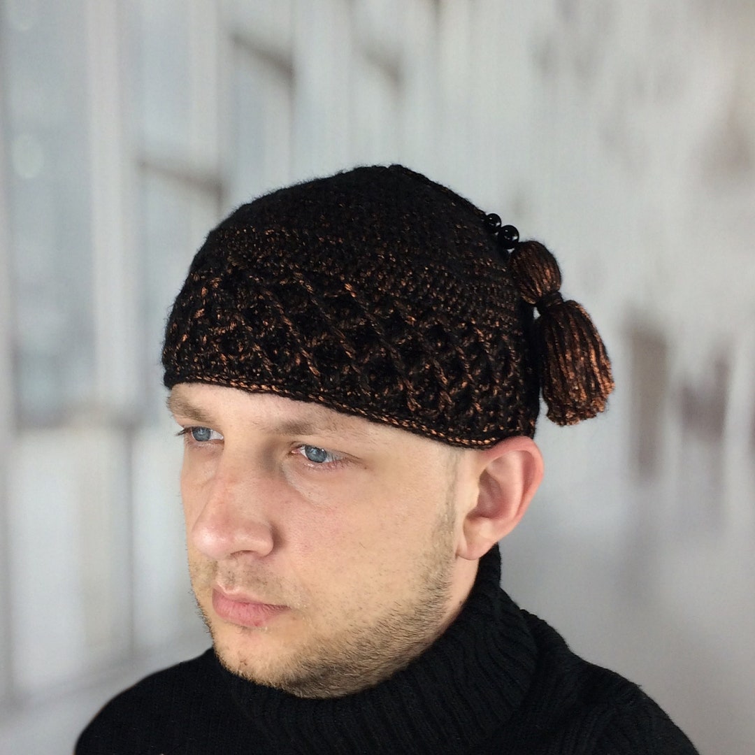 Wool Knit Kufi Hat: Crochet Islamic Prayer Cap With Tassel - Etsy