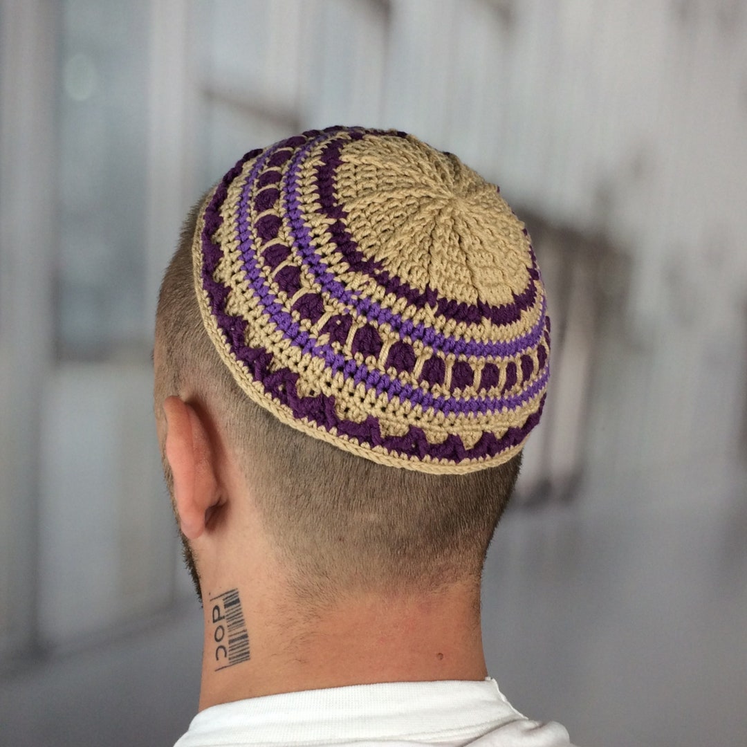 Frik Kippah Large Knit Kippah Jew Custom Crochet Kippot Yarmulke Jew ...