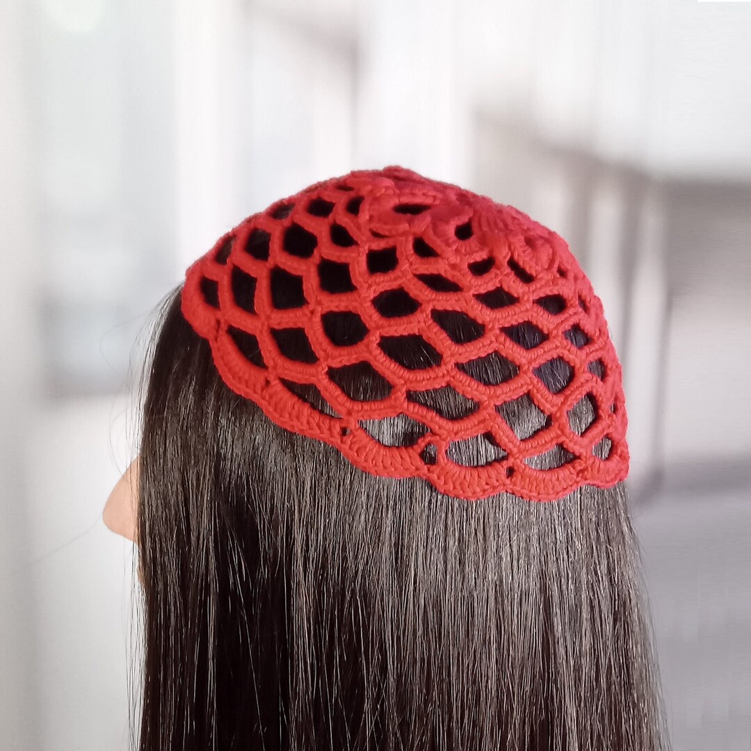 Lace Kippah: Cotton Flower Yarmulke - Jewish Head Covering - Etsy