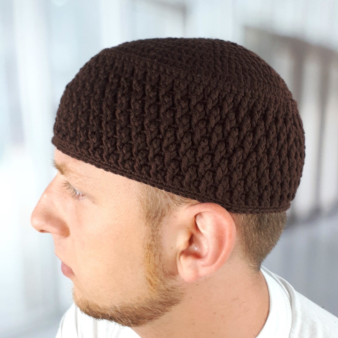 Crochet Kufi for Men: Organic Hemp Blend Islamic Prayer Beanie - Etsy